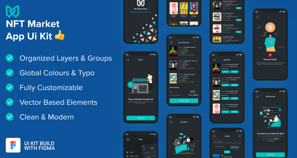 NFT Marketplace HTML5 Web Template and App UI Design