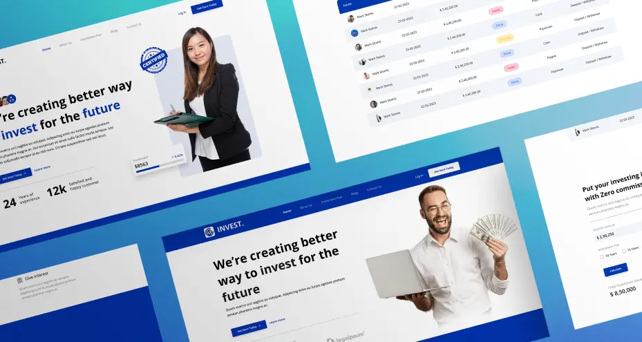 Save HYIP Investment Web UI Kit | Figma