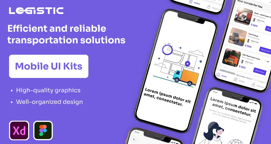 Truck Transportation Web UI Kit