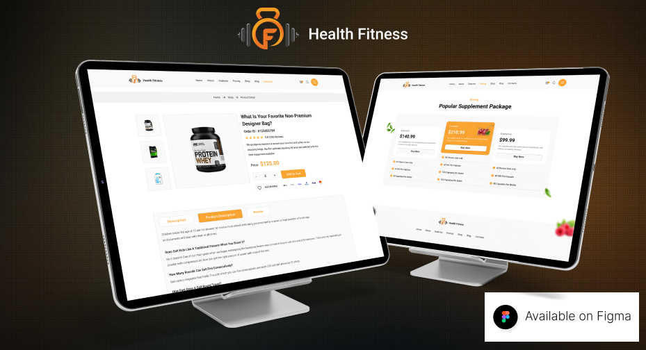 Health Supplements Web Ui Kit
