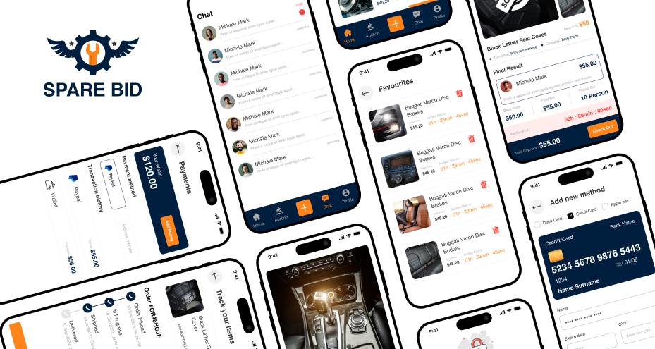 Online Car Spare Parts Bidding and Selling App