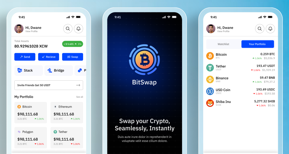 Best Bitcoin Swapping Flutter Mobile Application