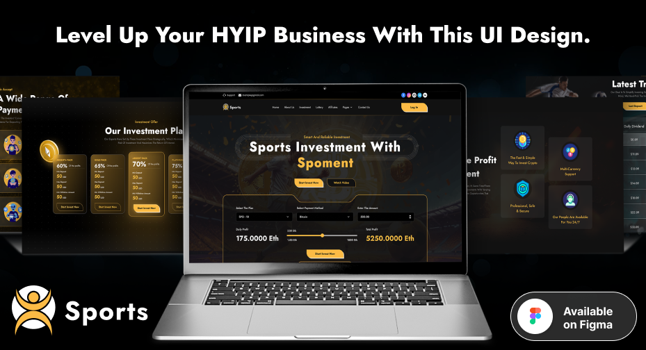 Best Crypto Sports HYIP Investment Web UI Kit