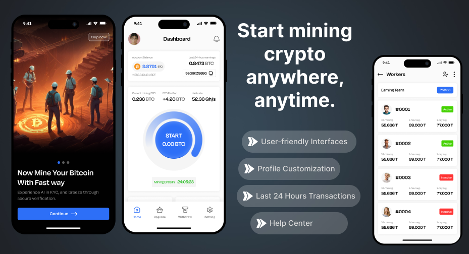 Best Bitcoin Mining Flutter Mobile App