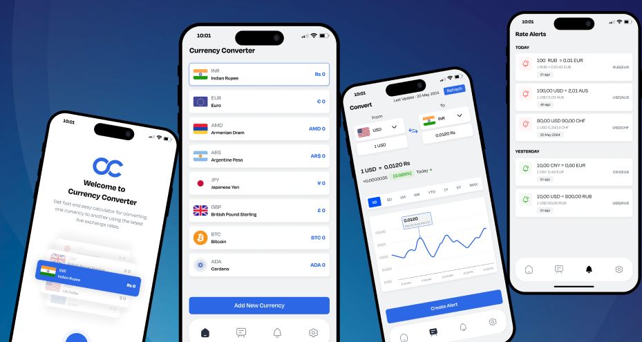 Multiple Currency Converter Mobile App UI Design 2024