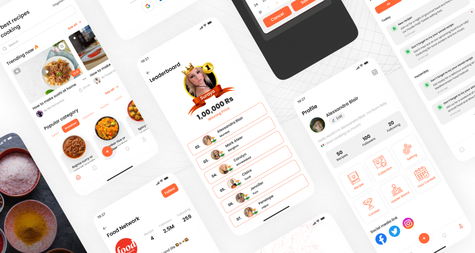 Online Food Recipe Book Flutter Mobile App