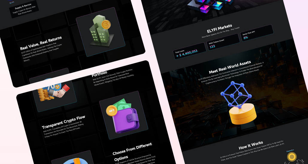 The Elyfi Token Tailwind CSS and Bootstrap Website Template